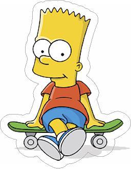 Bart simpson sticker store