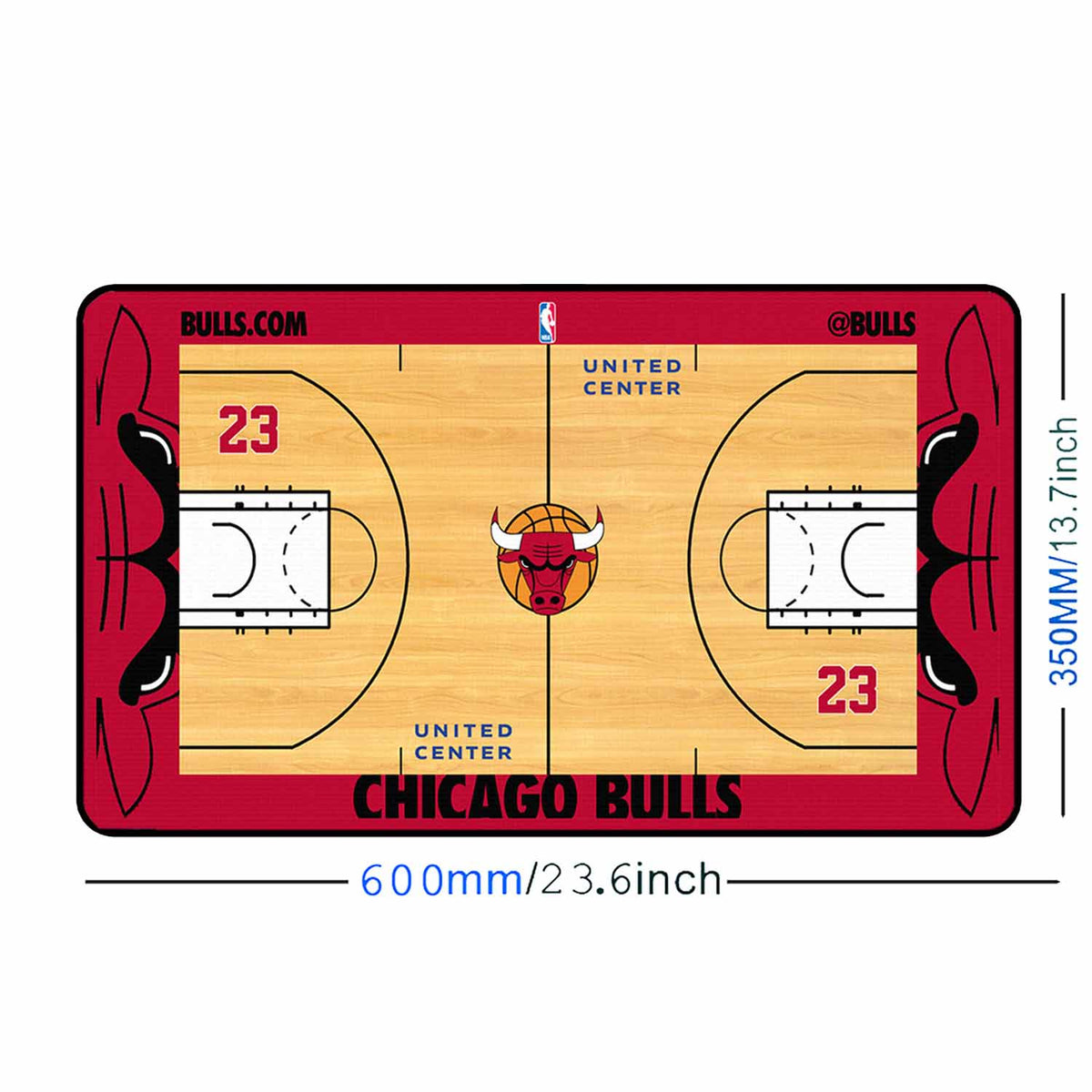 Chicago Bulls Themed NBA Desk / Gamer Pad - AS Design Print
