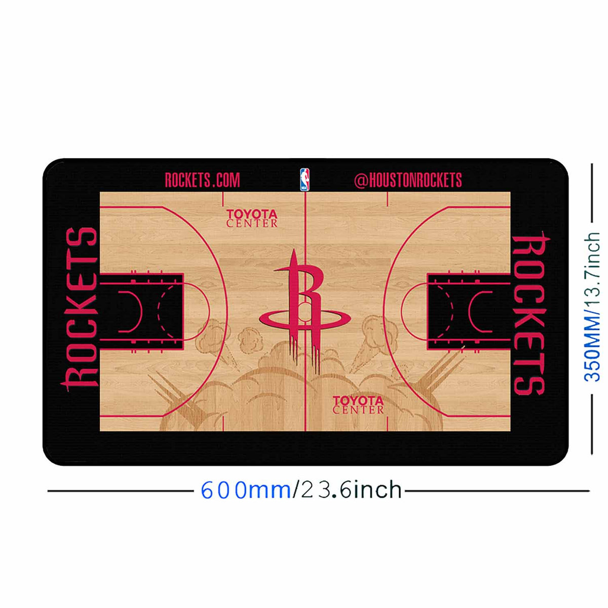 Houston Rockets Themed NBA Desk / Gamer Pad - AS Design Print