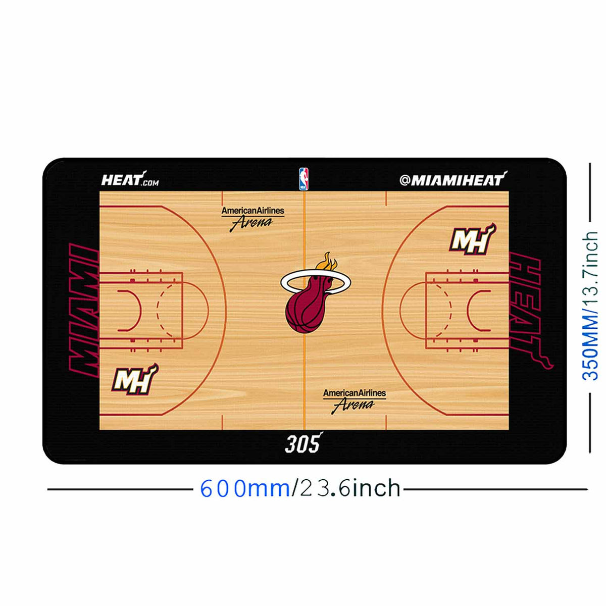 Miami Heat Themed NBA Desk / Gamer Pad - AS Design Print
