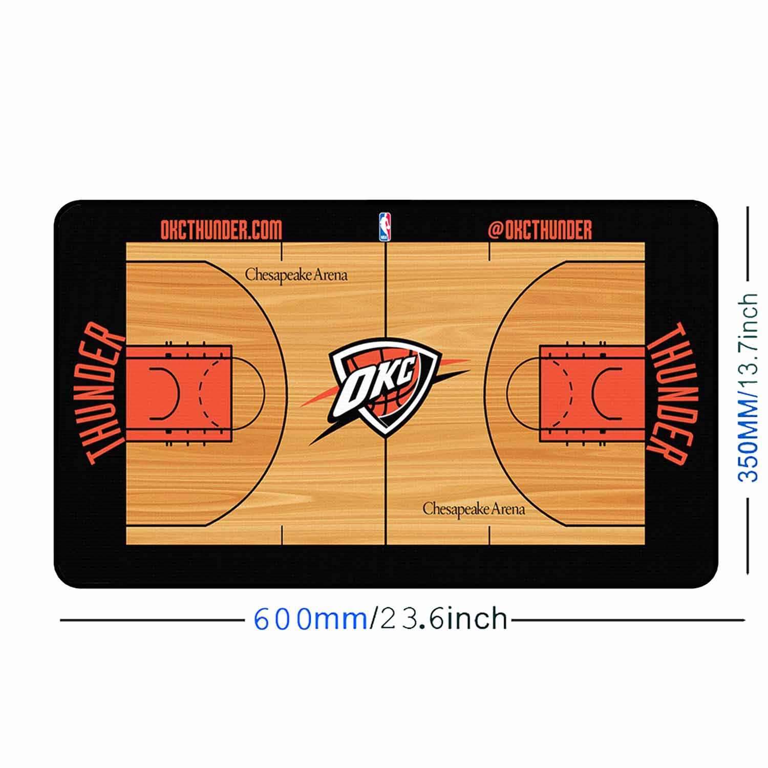 Oklahoma City Thunder Themed NBA Desk / Gamer Pad - AS Design Print