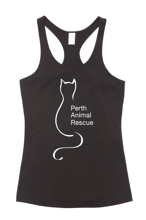 Perth Animal Rescue Logo T-back singlet - Ladies - AS Design Print