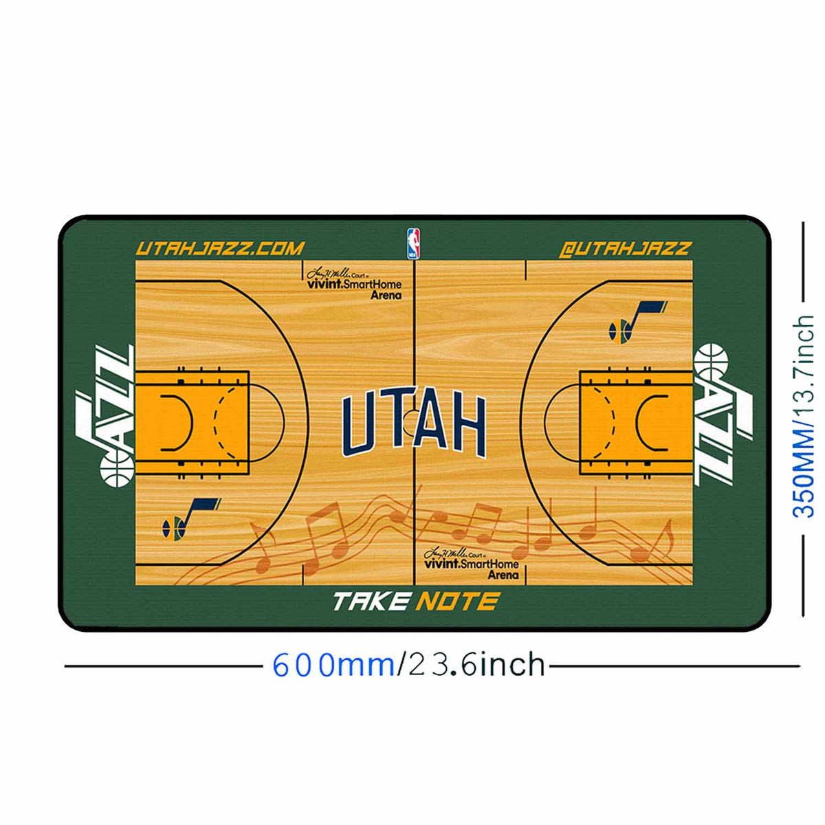 Utah Jazz Themed NBA Desk / Gamer Pad - AS Design Print
