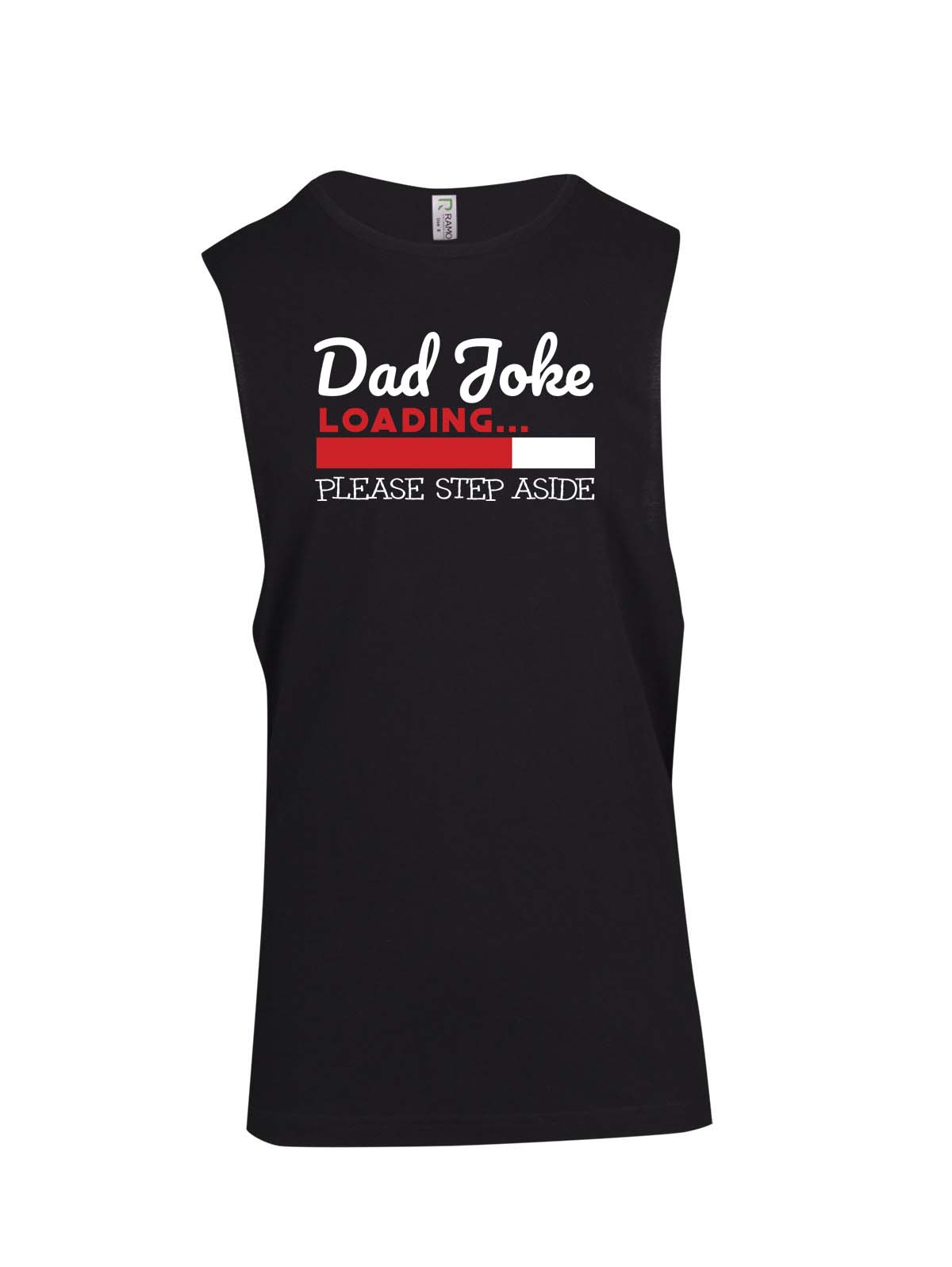 Dad Jokes Step Aside Logo - Fathers Day Muscle T - AS Design Print